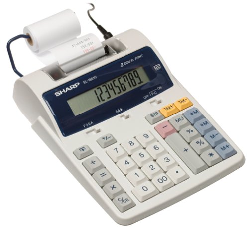 SHARP EL1801C Adding Machine with roll and two color print | FARANANI ...